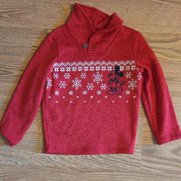 Disney | Shirts & Tops | Disney Red Knit Sweater For Kids | Poshmark